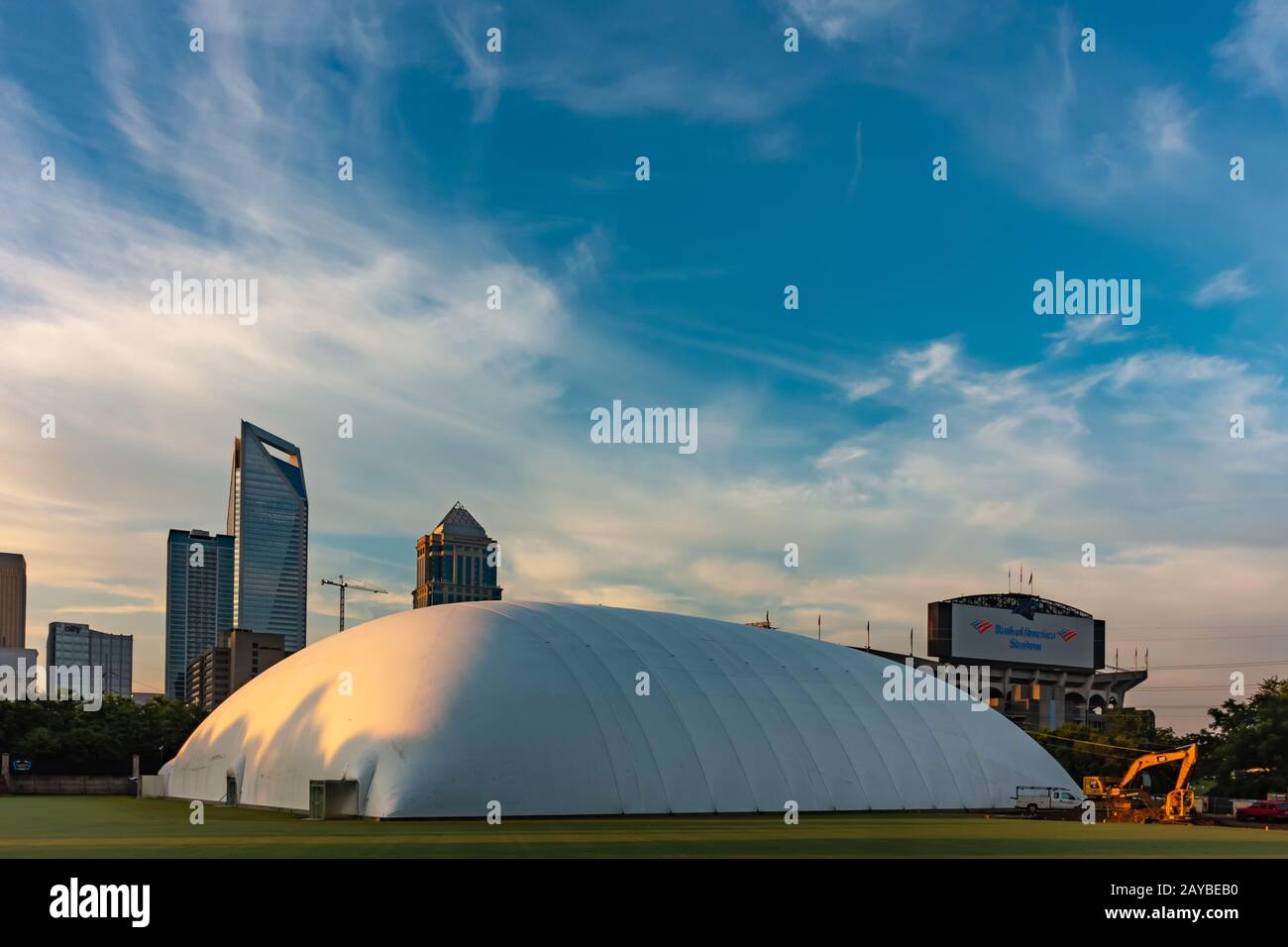 early morning sunrise over charlotte north carolina and new carolina ...