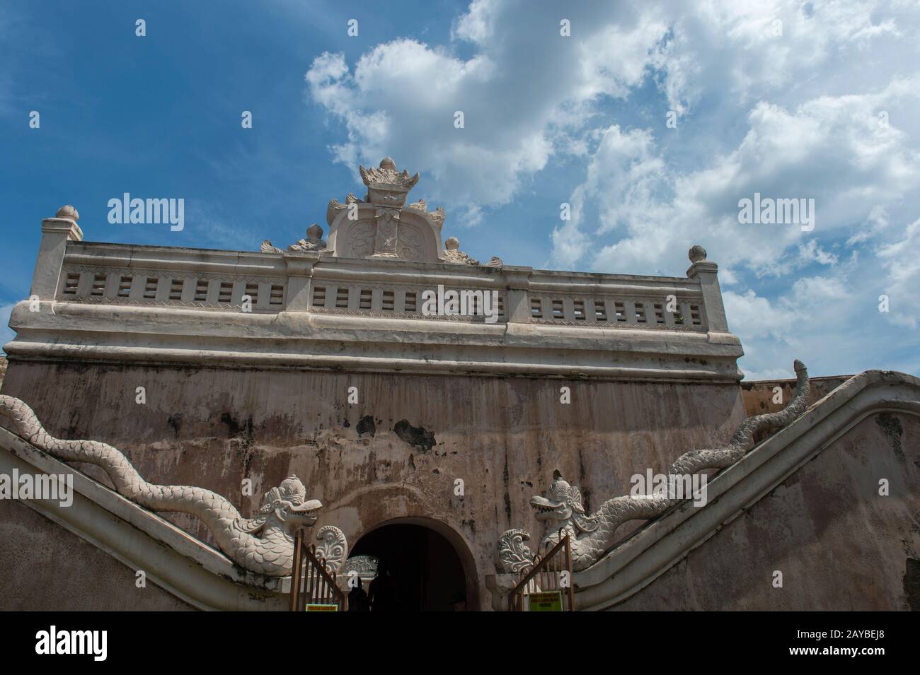 The entrance to the Taman Sari Water Castle in Yogyakarta, Java ...