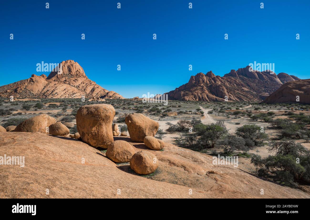Spitzkoppe, unique rock formation in Damaraland, Namibia Stock Photo ...