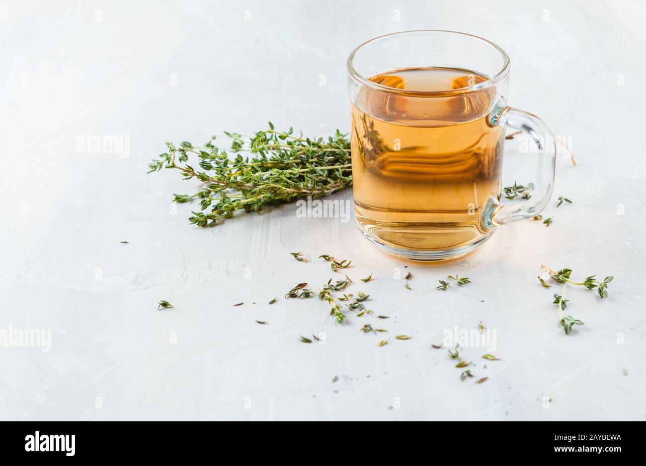 Thyme herbal tea Stock Photo - Alamy