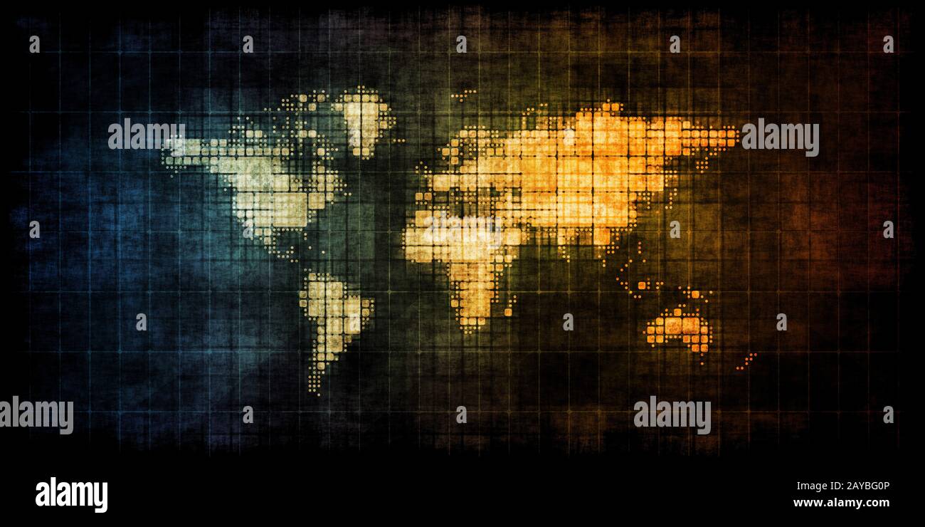 Geopolitical map of the world hi-res stock photography and images - Alamy
