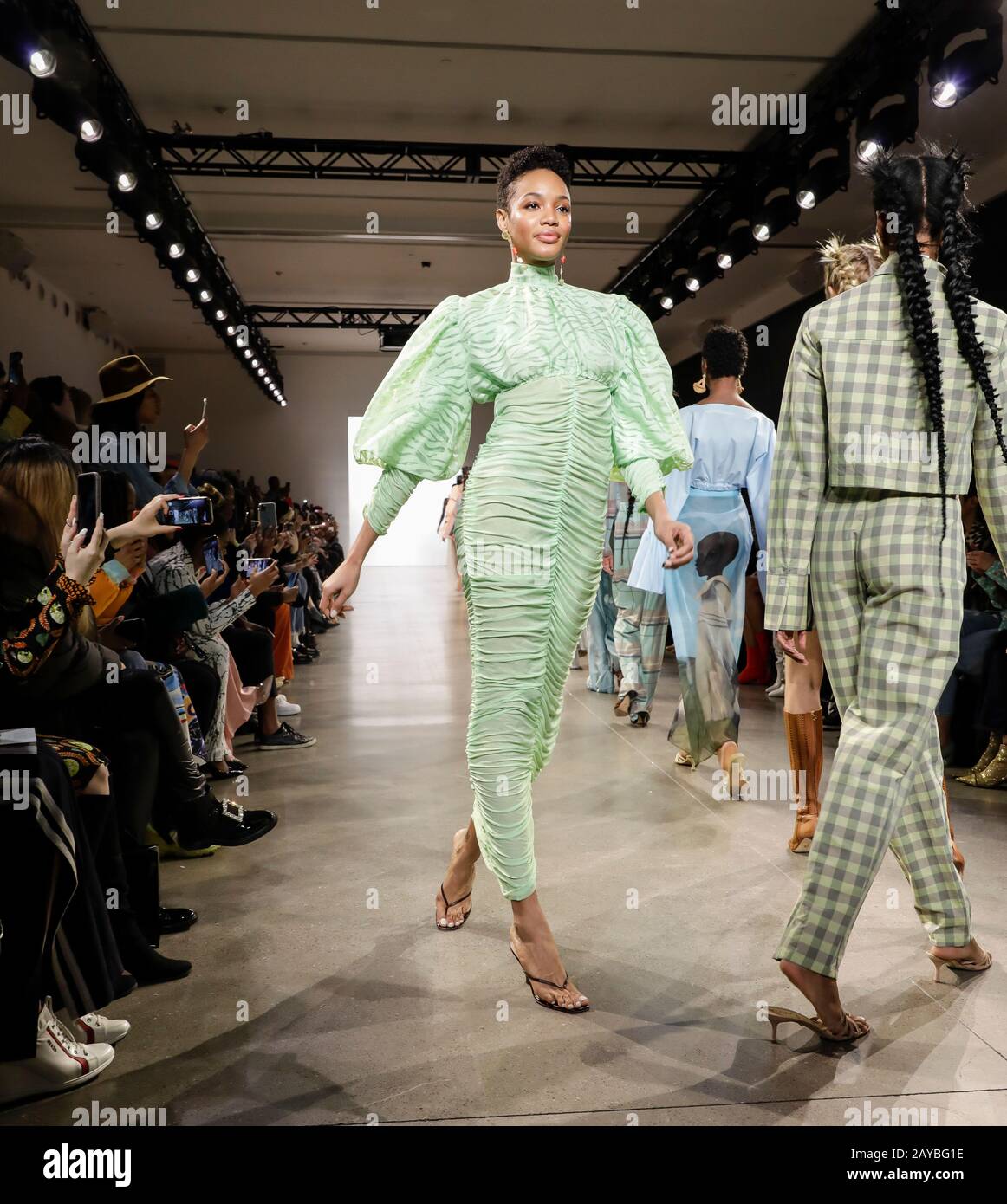 New York, NY, USA - February 12, 2020: Models walk runway for Fe Noel ...