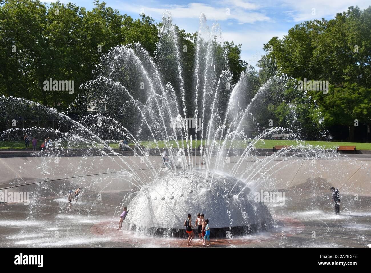 The International Fountain at Seattle Center in Seattle, Washington ...