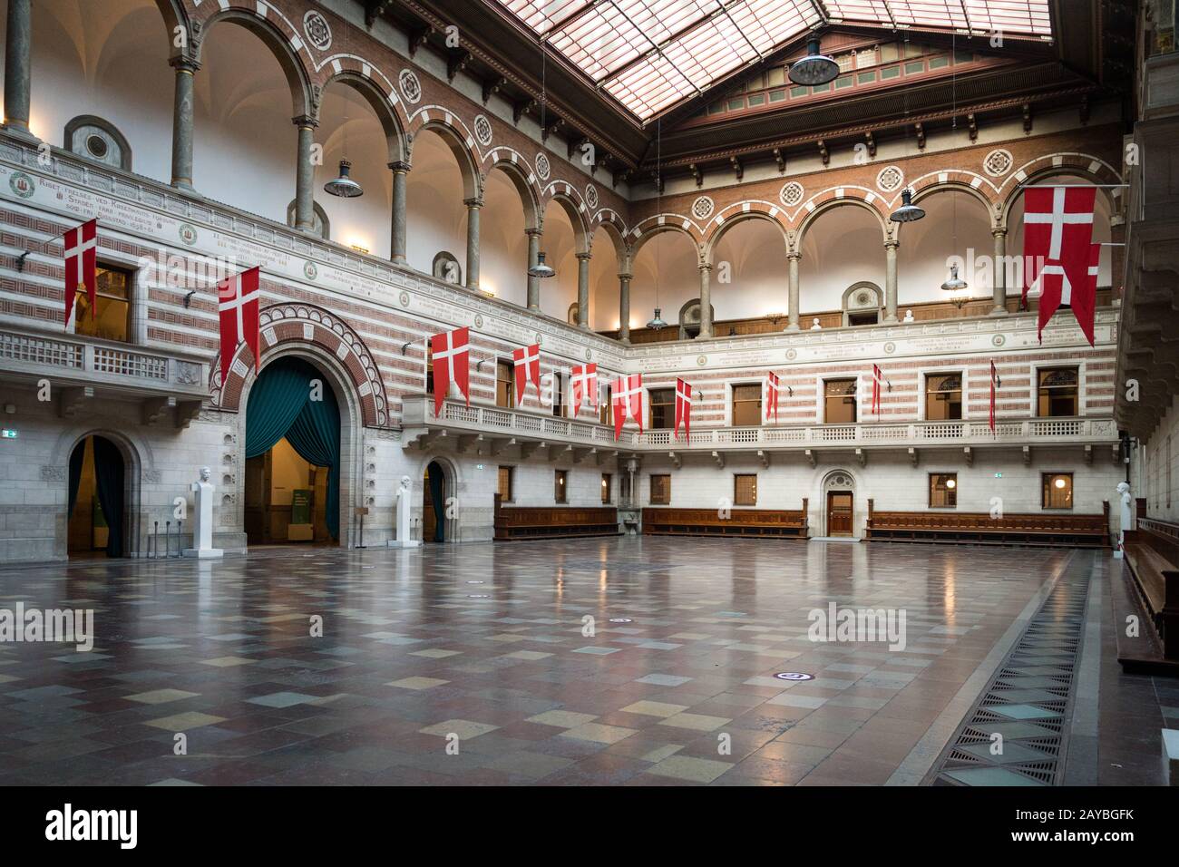 Copenhagen town hall Interior. City Hall. Historic City Hall Building ...