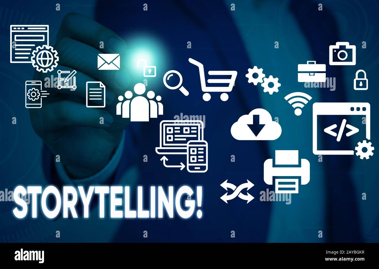 Conceptual hand writing showing Storytelling. Business photo text ...