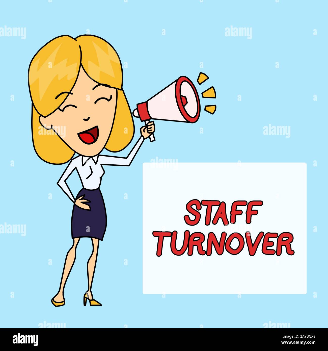 Writing note showing Staff Turnover. Business photo showcasing The ...