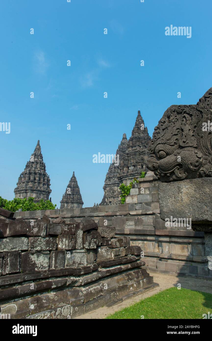 The Prambanan temple complex, a 9th-century Hindu temple, (UNESCO World ...