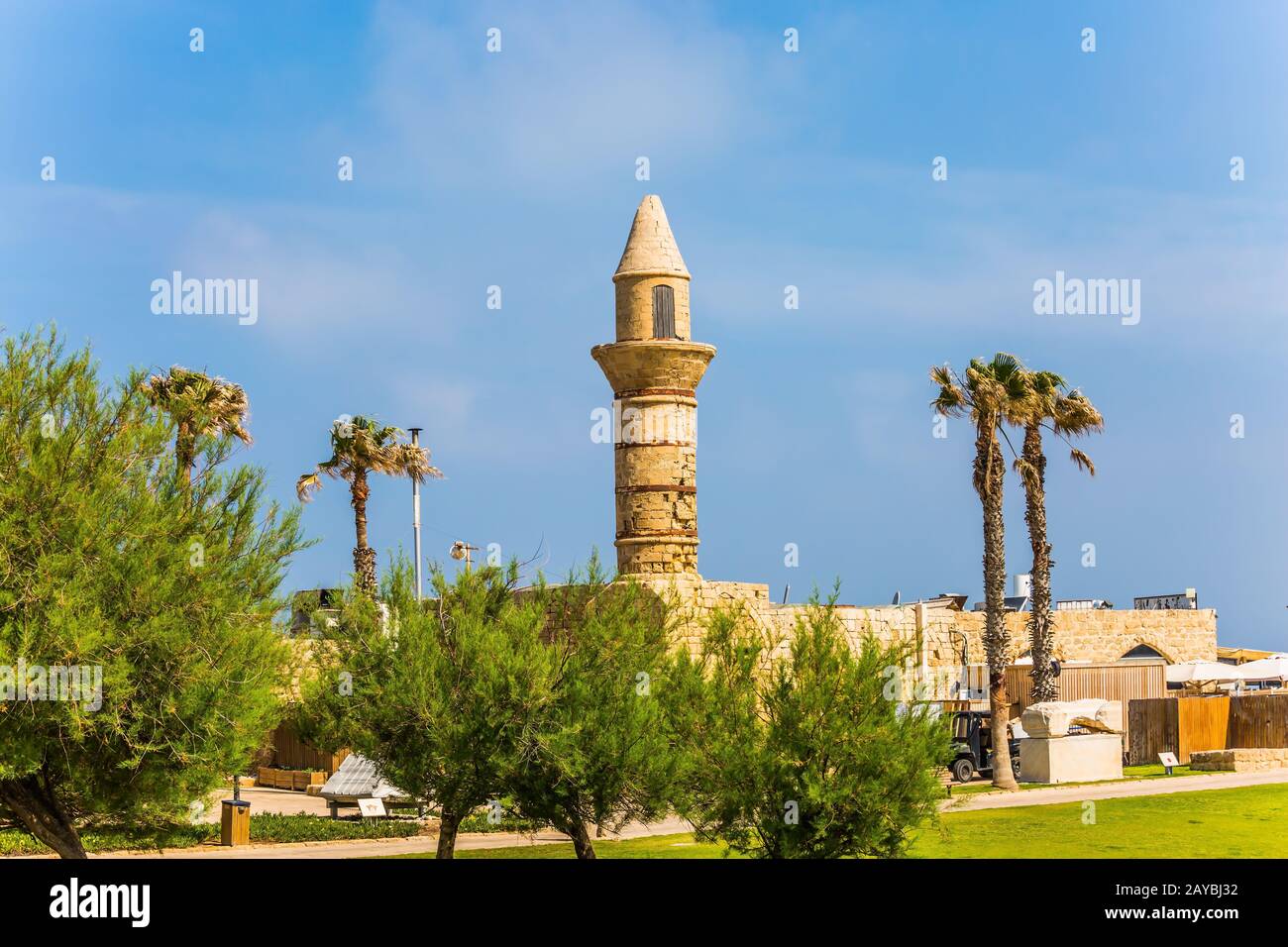 The ancient port of Caesarea Stock Photo - Alamy
