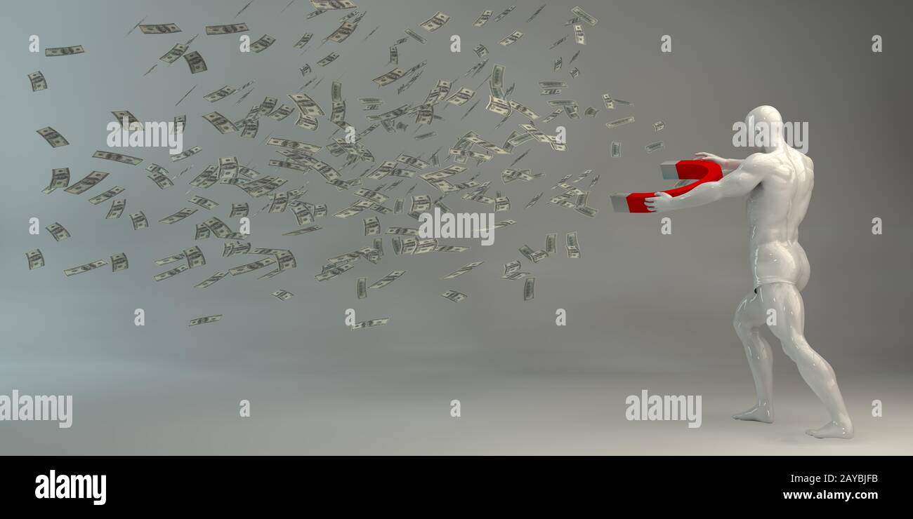 Magnet pulling money hi-res stock photography and images - Alamy