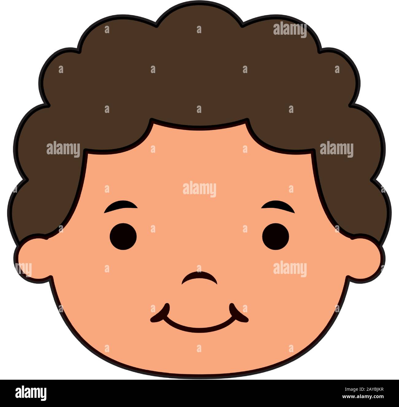 cute little boy head comic character Stock Vector Image & Art - Alamy