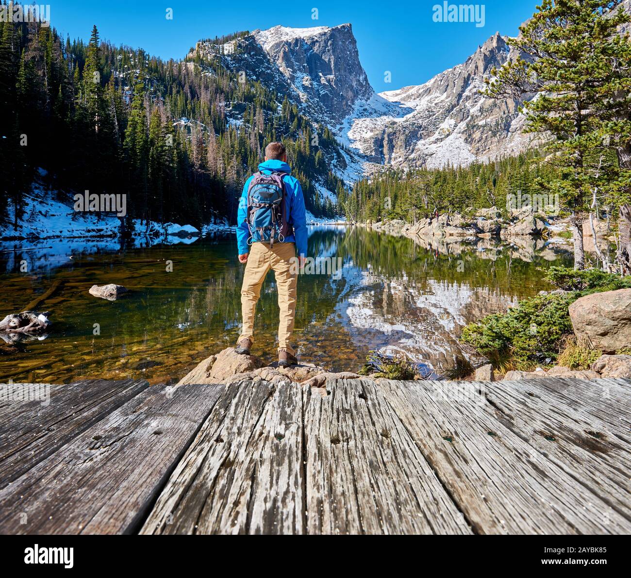 Dream lake trail rocky mountain hi-res stock photography and images - Alamy