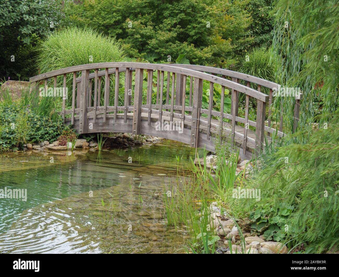 bridge and lake Stock Photo - Alamy