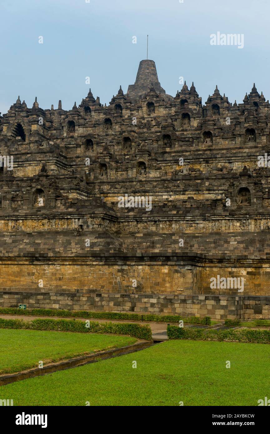 Borobudur temple (UNESCO World Heritage Site), the largest Buddhist ...