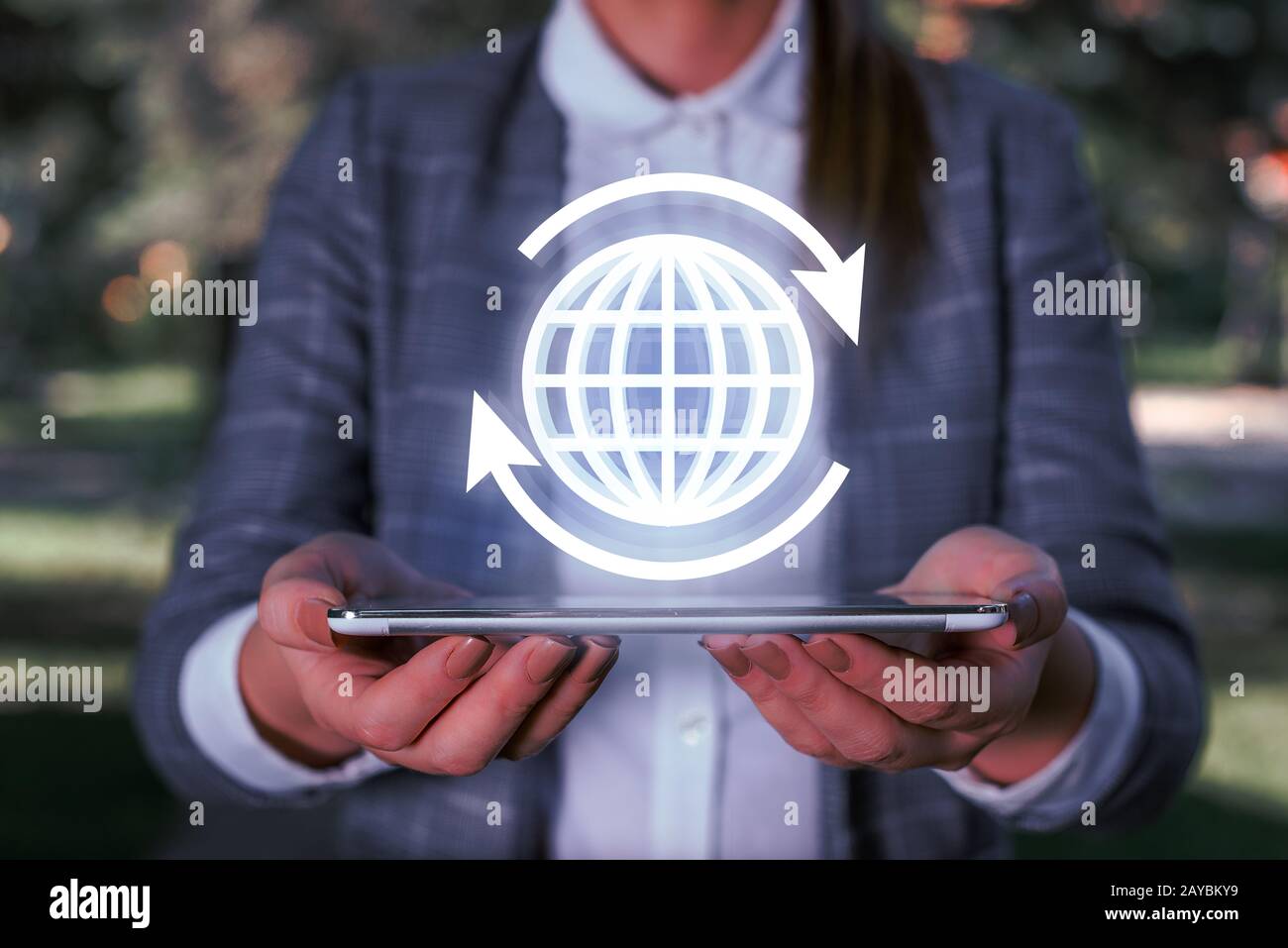 Online internet communication network, copy space. Digital connection ...