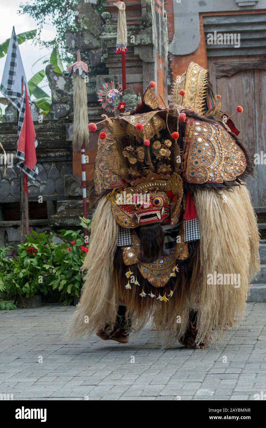 The Barong character is the magical protector of Balinese villages ...