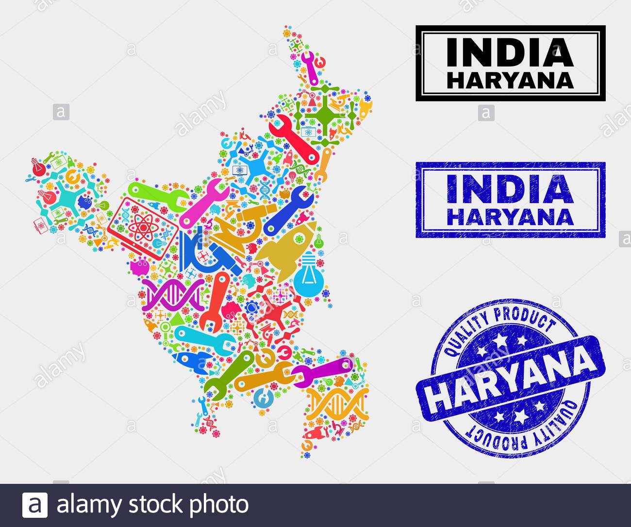 Haryana Map High Resolution Stock Photography and Images - Alamy