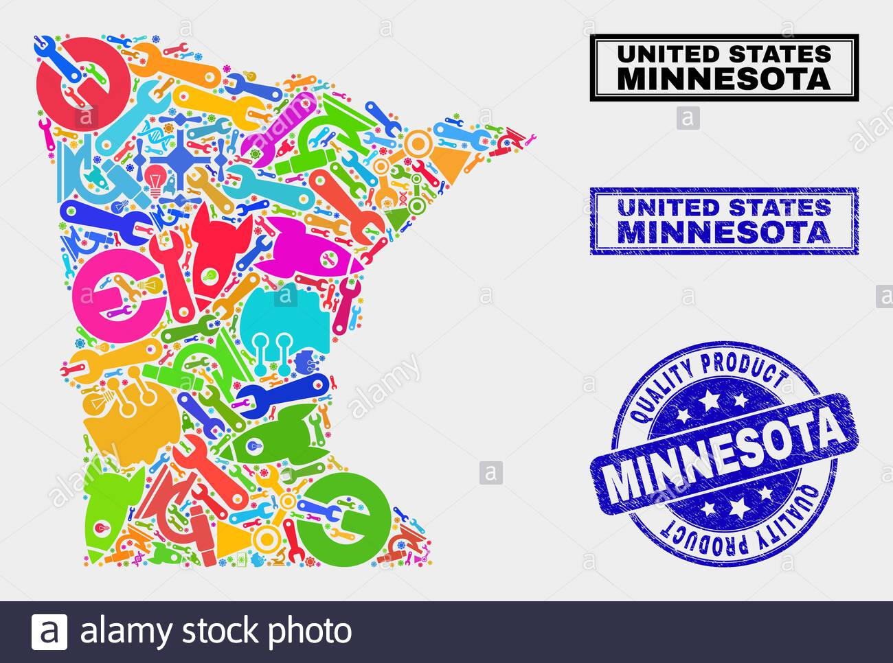 Minnesota State Map High Resolution Stock Photography and Images - Alamy