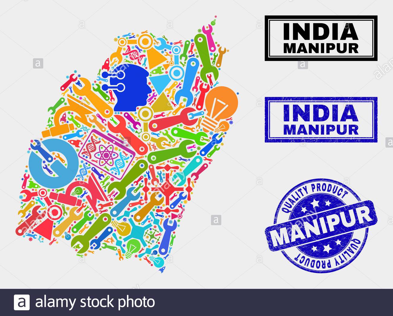 Manipur Map High Resolution Stock Photography and Images - Alamy