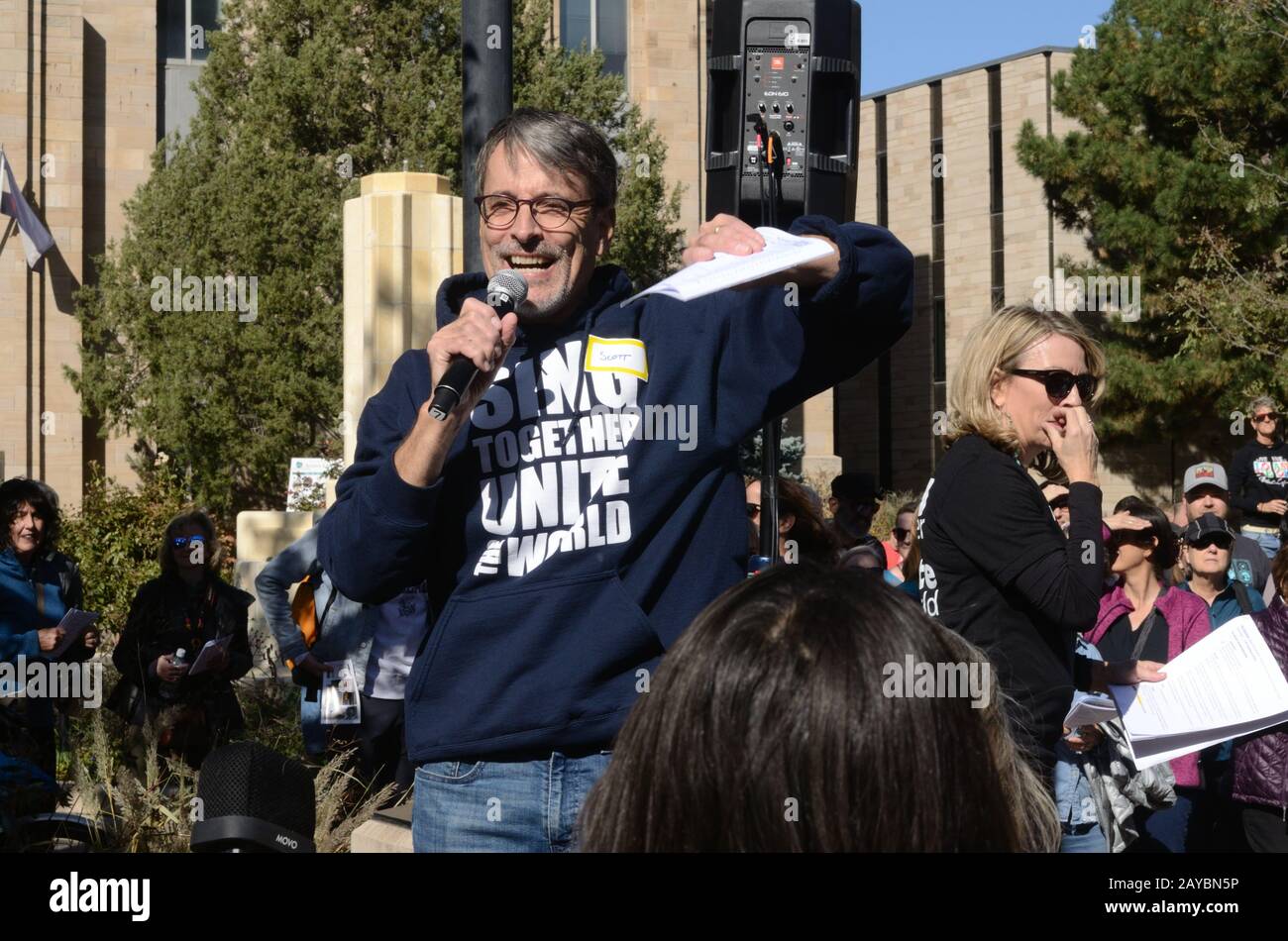 Scott Johnson, founder and director of World Singing Day, speaks to the ...