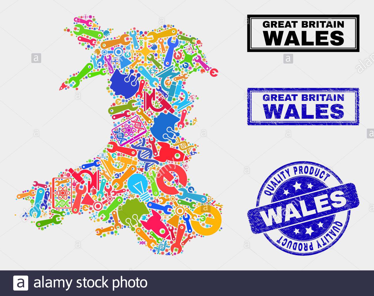 Map Of Wales High Resolution Stock Photography and Images - Alamy