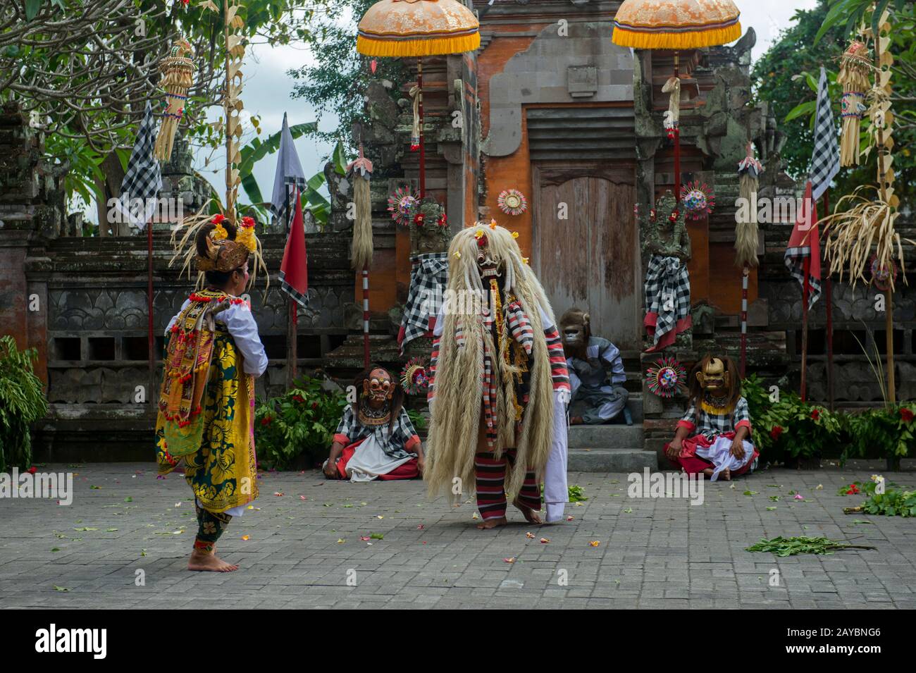 Rangda mythical widow witch personification of evil at the traditional ...