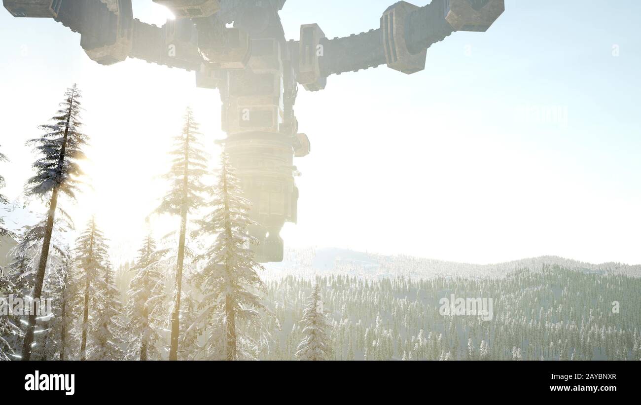 Ufo over forest hi-res stock photography and images - Alamy