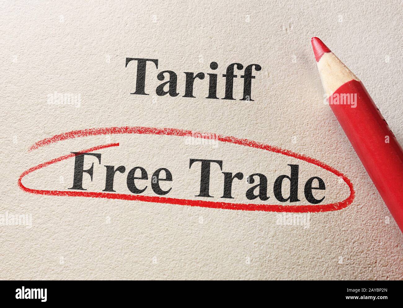 Tariffs and Free Trade Stock Photo - Alamy