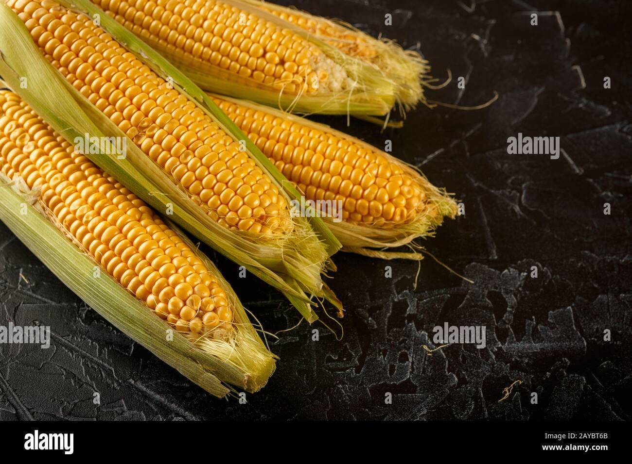 Corn and wheat spikes Stock Photo - Alamy