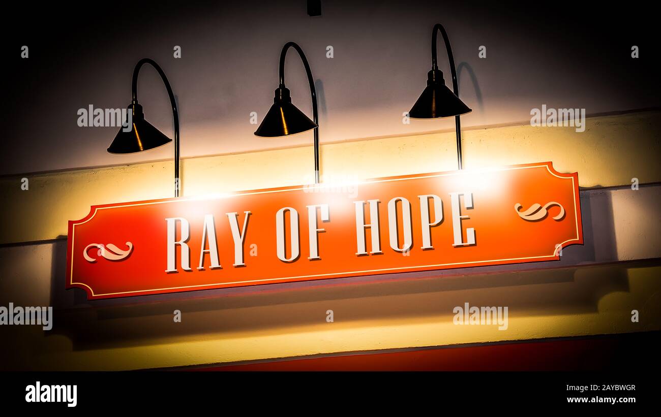 Sign Ray of Hope Stock Photo - Alamy