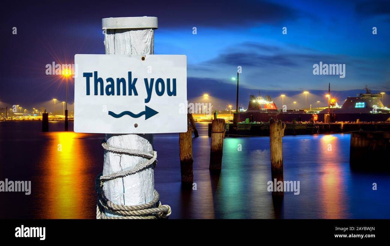 Street Sign Thank You Stock Photo - Alamy