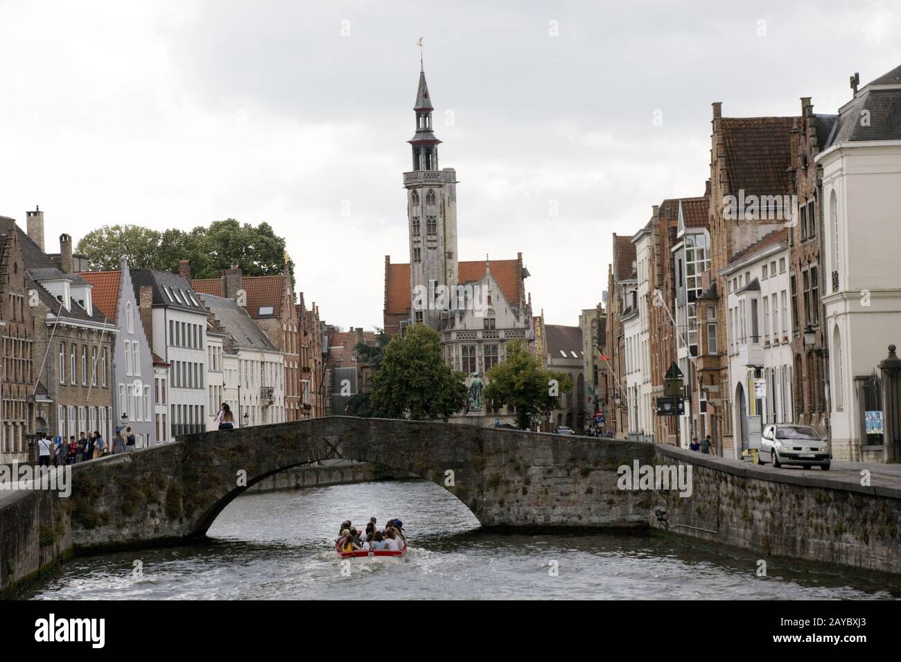 View of Jan van Eyck Platz and Bürgerloge in the Hanseatic quarter ...