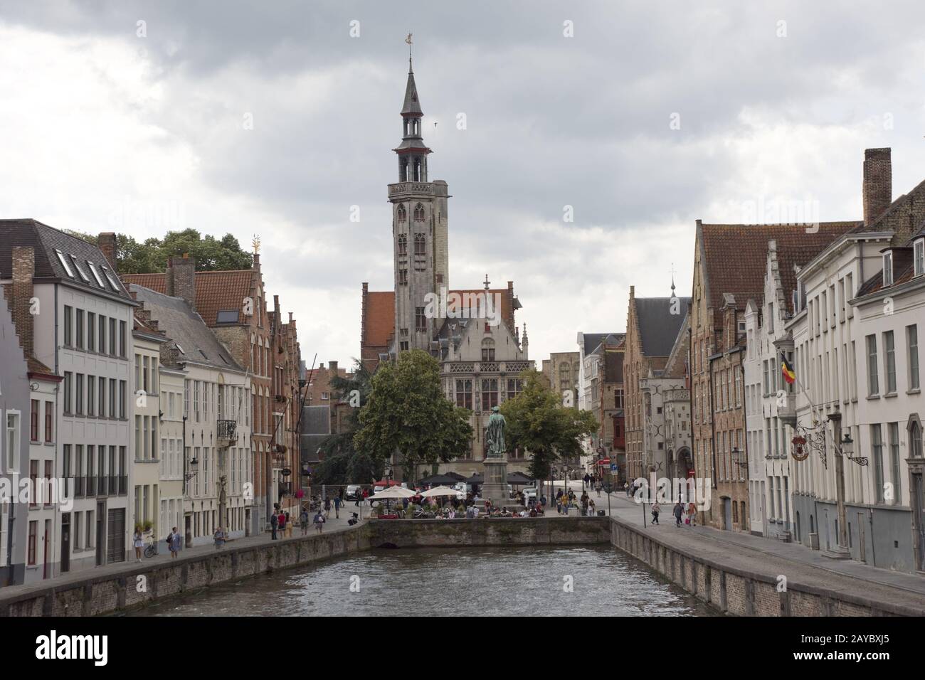 View of Jan van Eyck Platz and Bürgerloge in the Hanseatic quarter ...