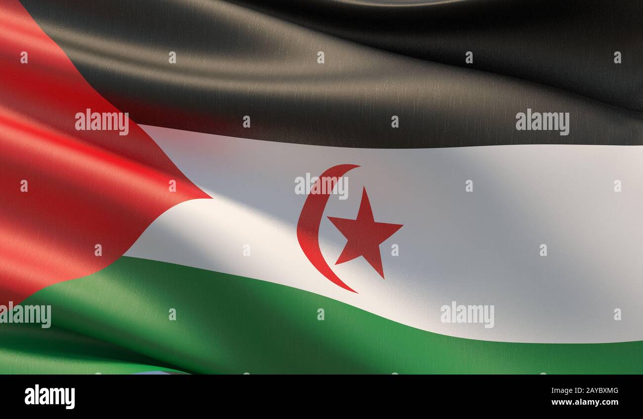 Flag of sahrawi republic hi-res stock photography and images - Alamy