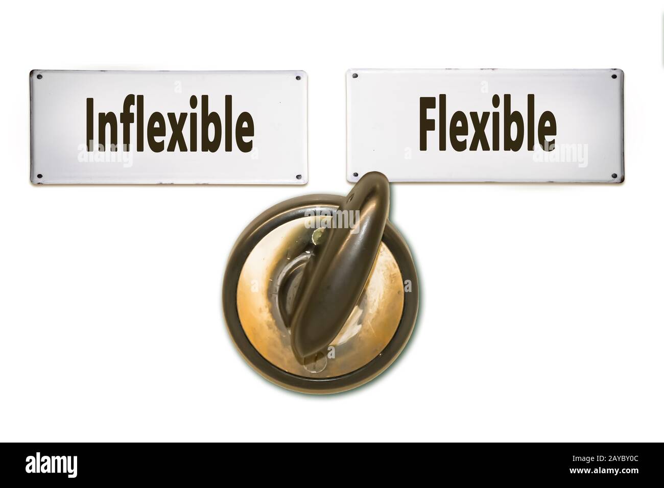 Street Sign Flexible versus Inflexible Stock Photo - Alamy