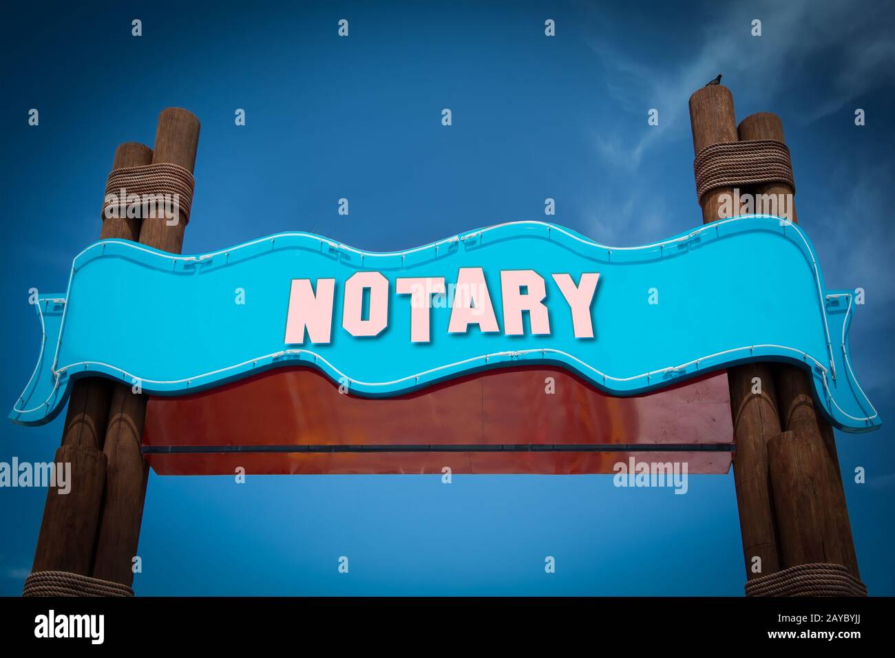 Street Sign to Notary Stock Photo - Alamy