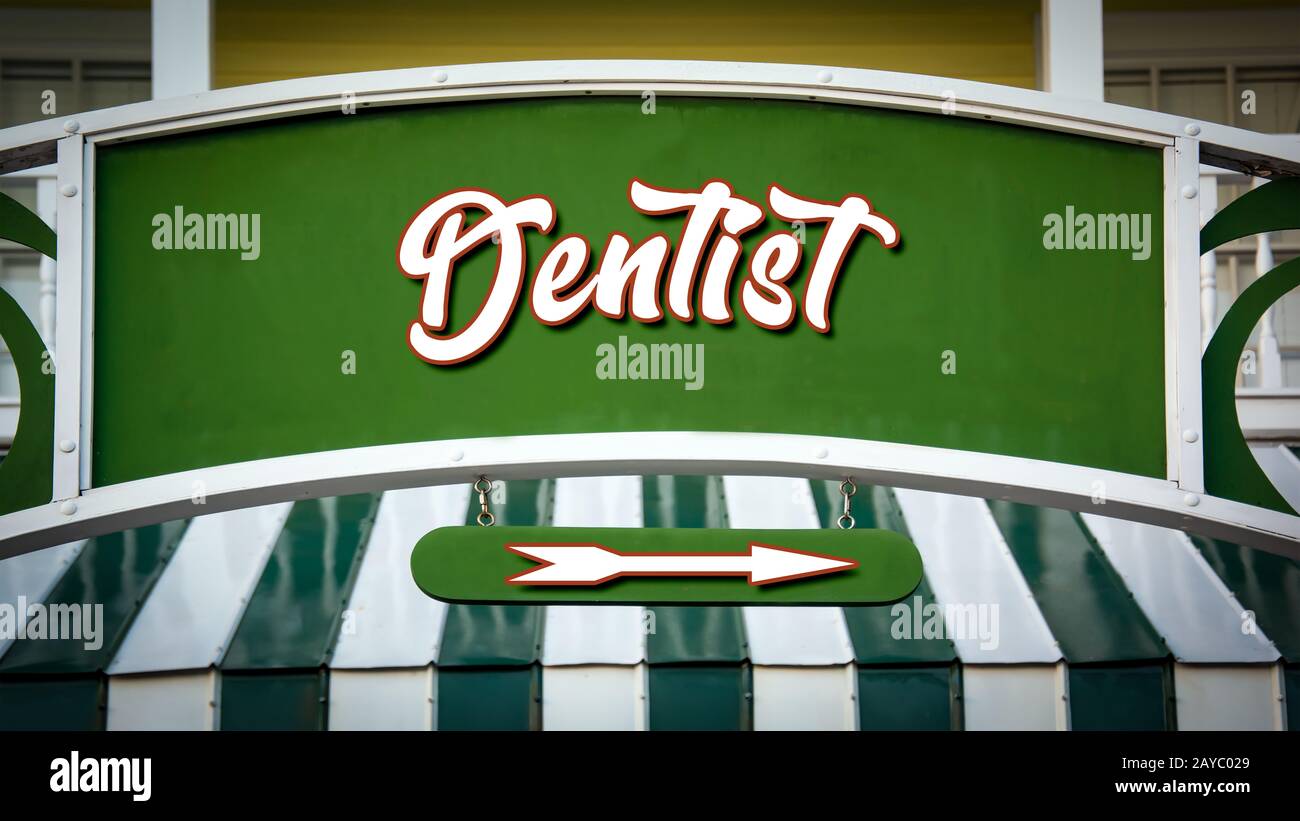 Street Sign to Dentist Stock Photo - Alamy