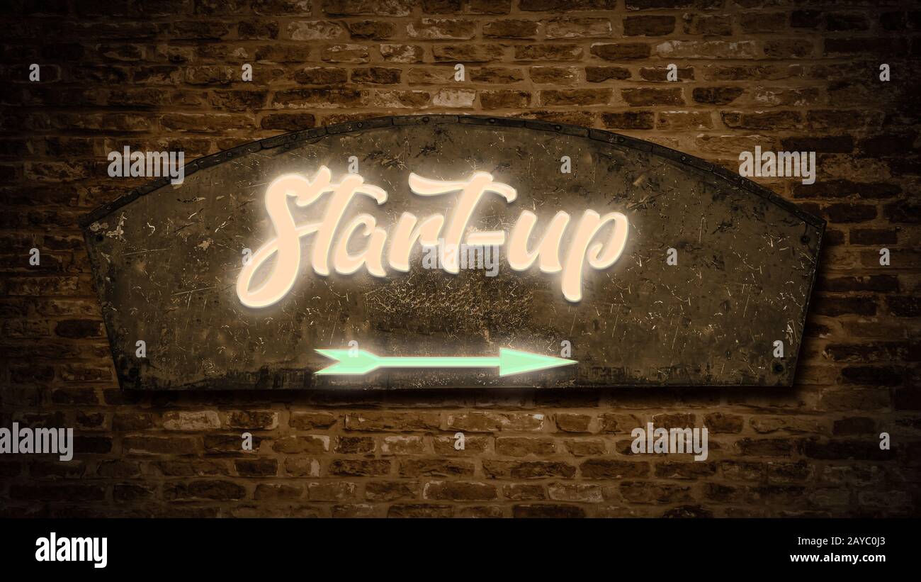 Street Sign to Start-Up Stock Photo - Alamy