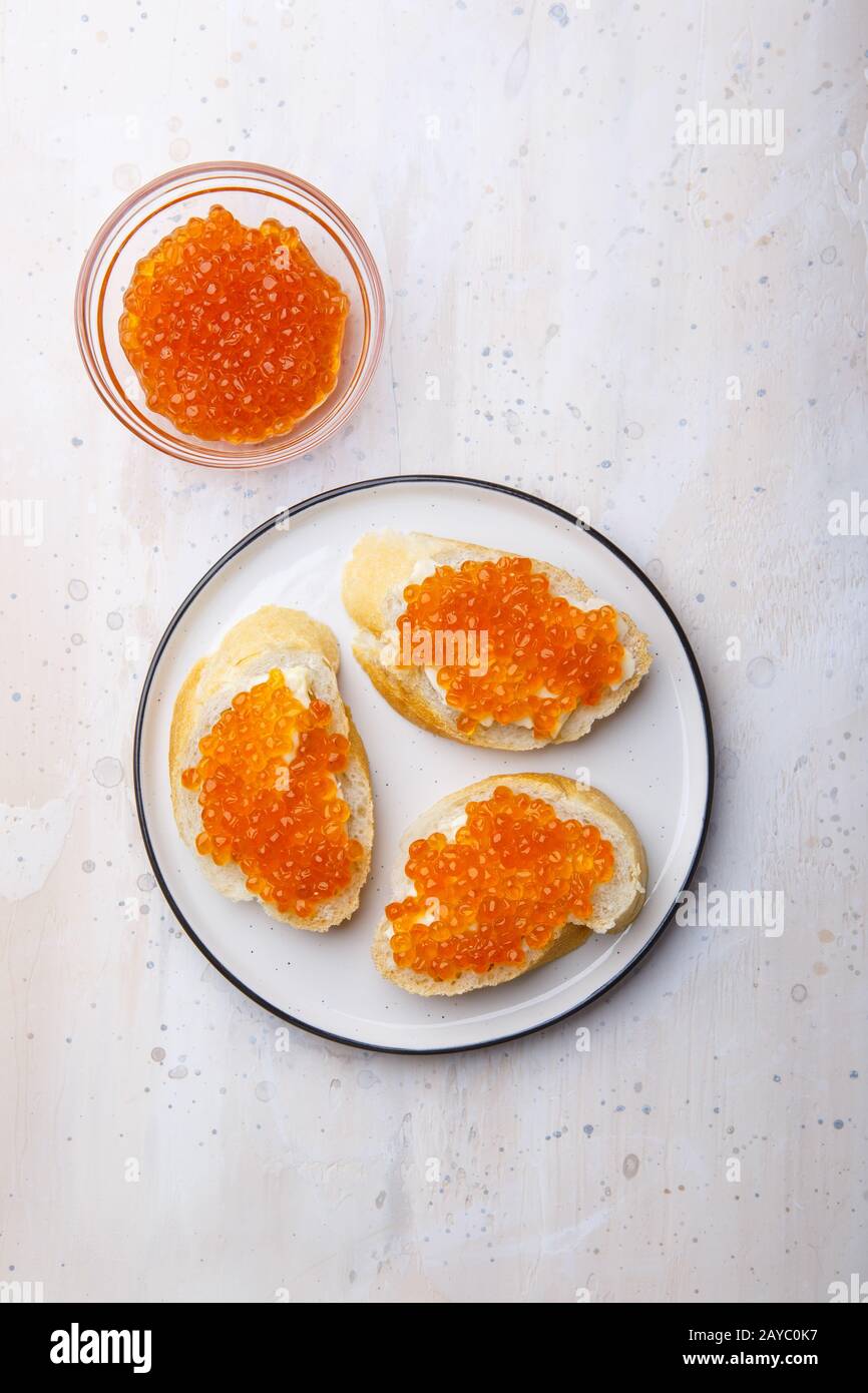 Red salmon caviar Stock Photo - Alamy