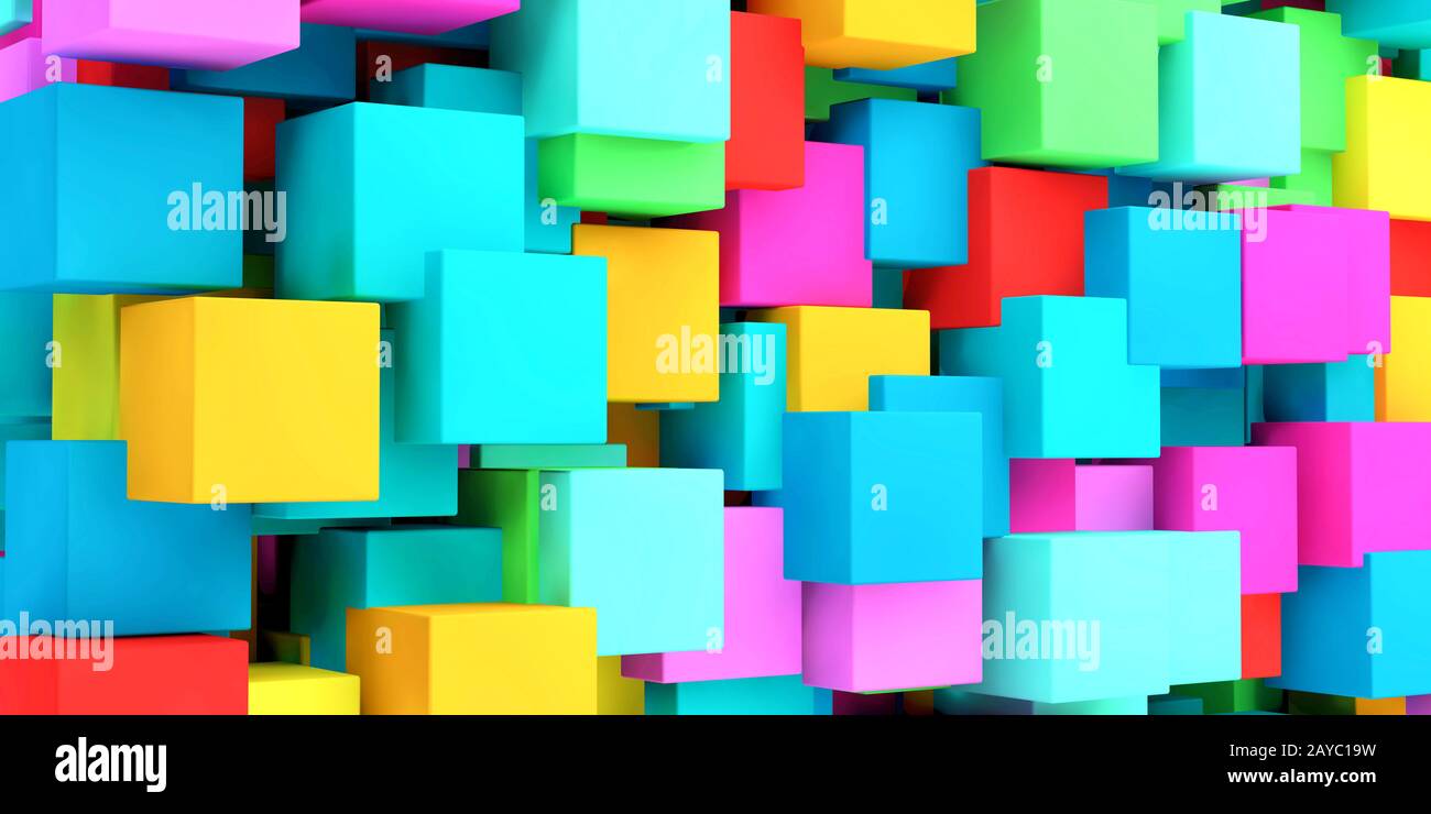 Abstract cubes boxes blocks background hi-res stock photography and ...