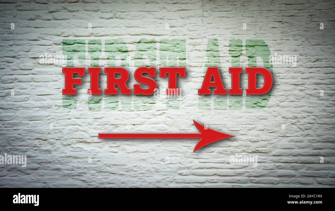 Street Sign First Aid Stock Photo - Alamy