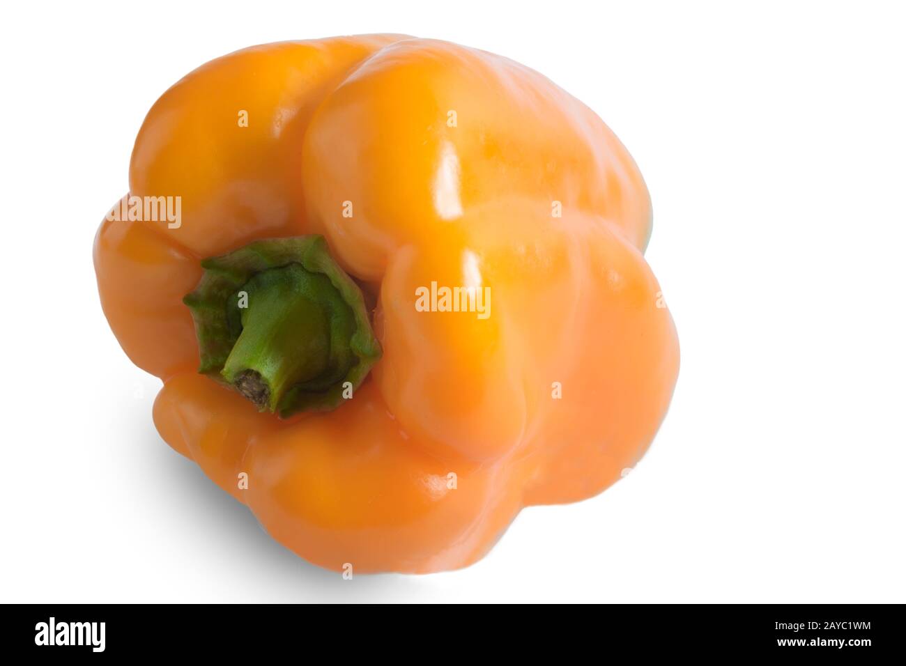 Large yellow pepper isolated on white background Stock Photo - Alamy