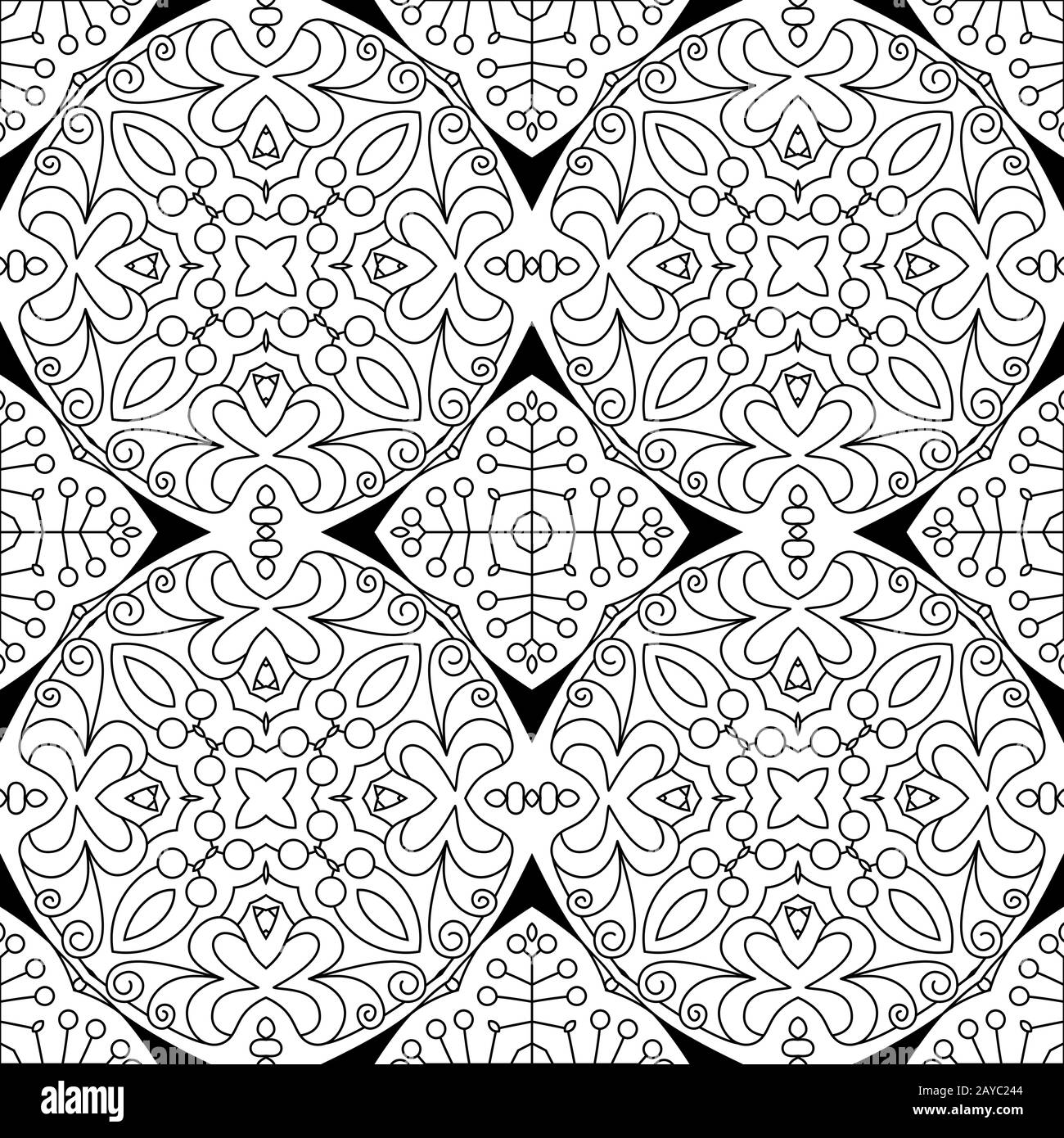 seamless coloring pattern Stock Photo - Alamy