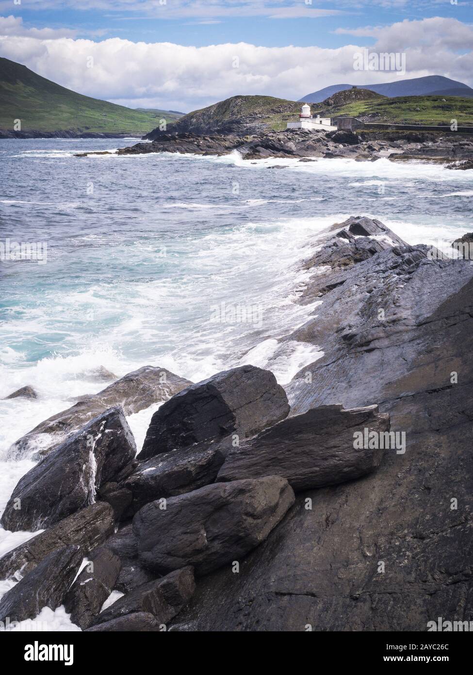 Valentia lighthouse at cromwell point on valentia island in ireland ...