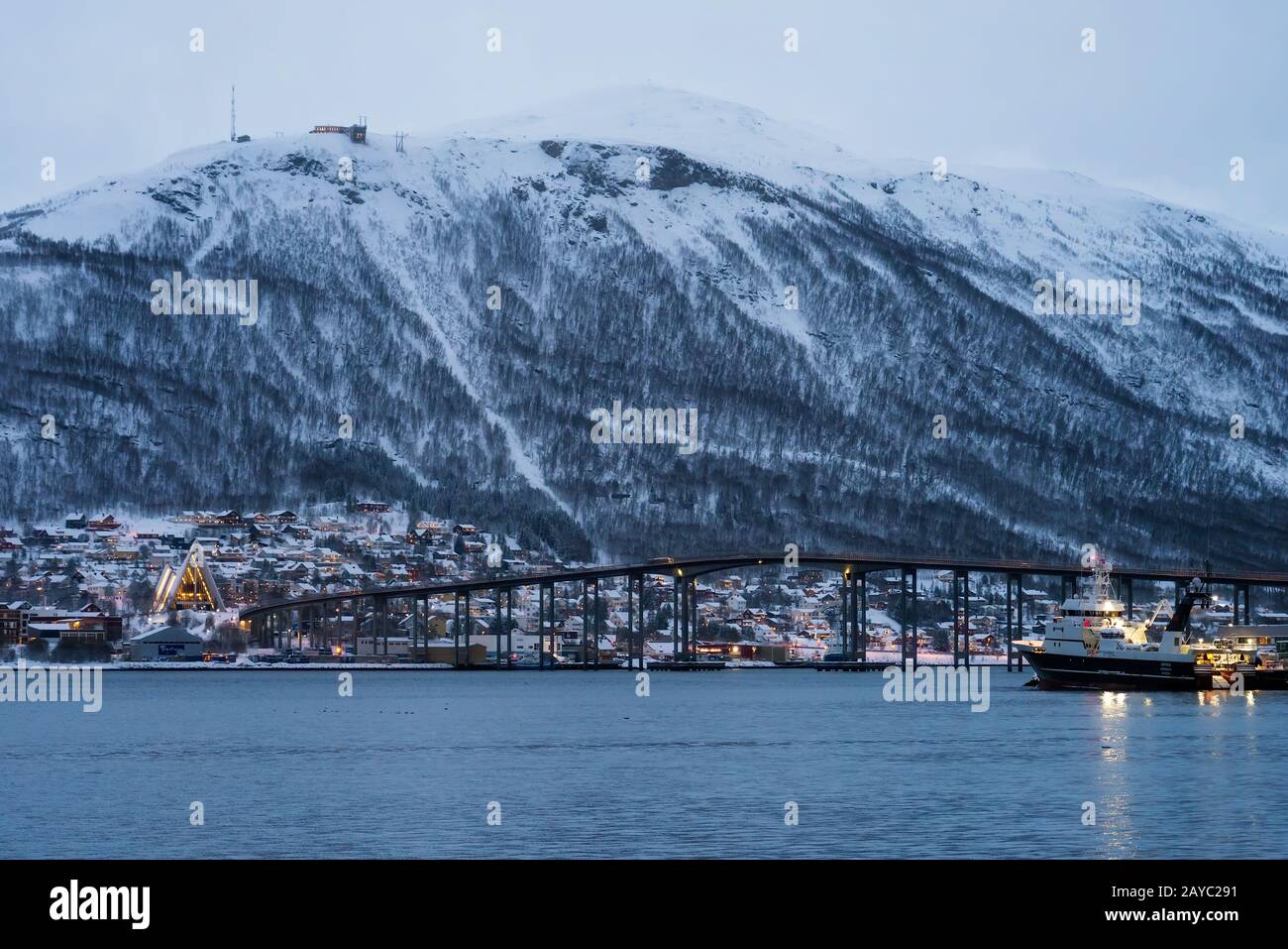 Port and harbour in Tromso Stock Photo - Alamy