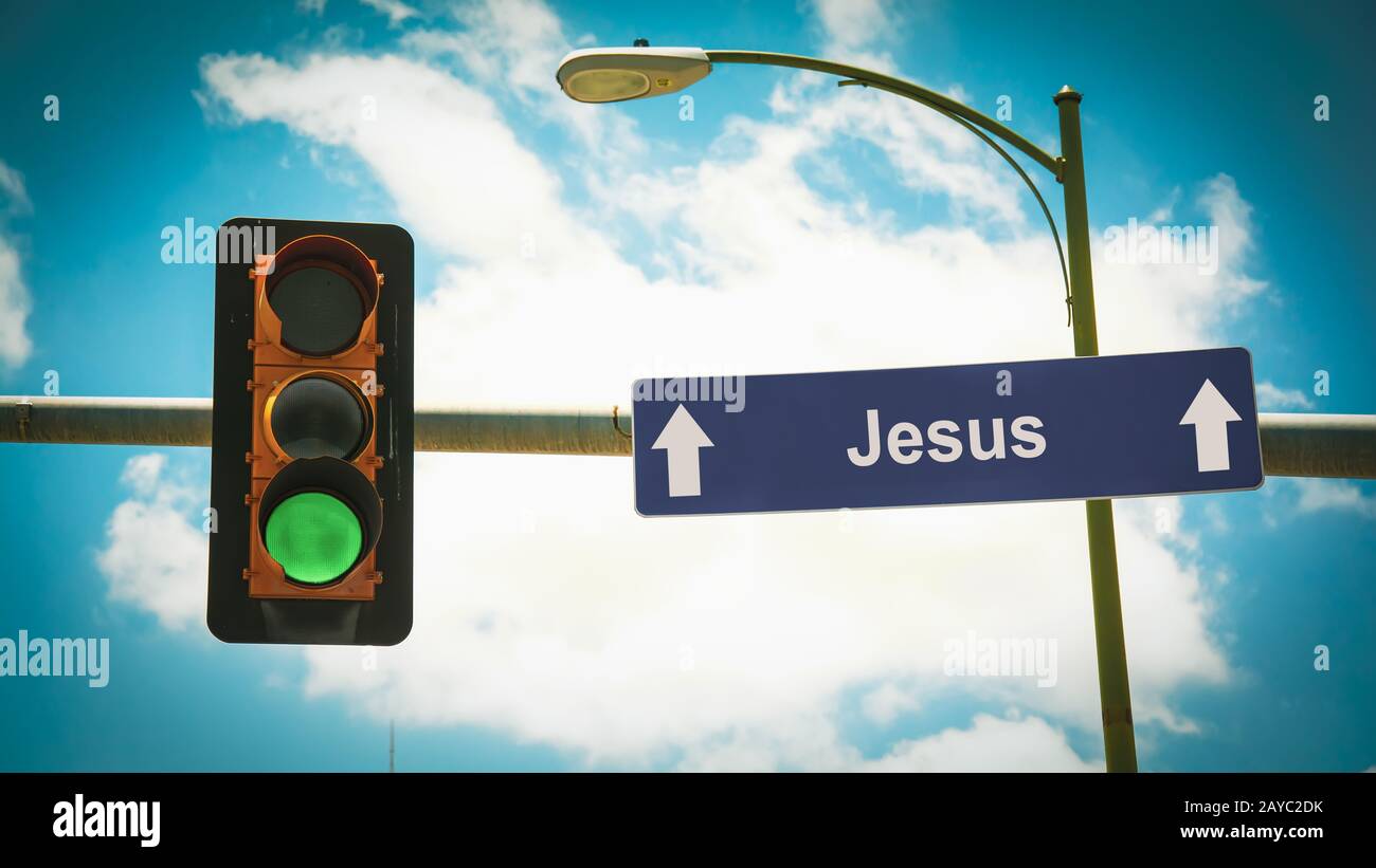 Street Sign to Jesus Stock Photo - Alamy