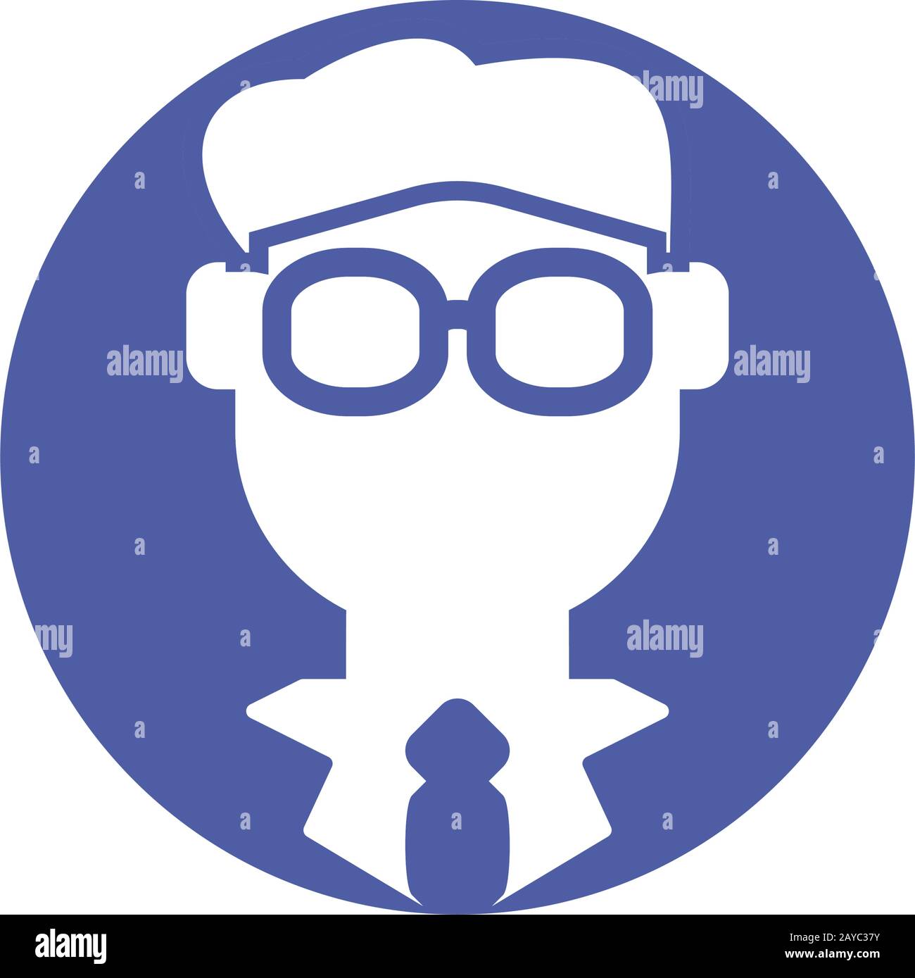 medical doctor over purple circle and white background, block style ...