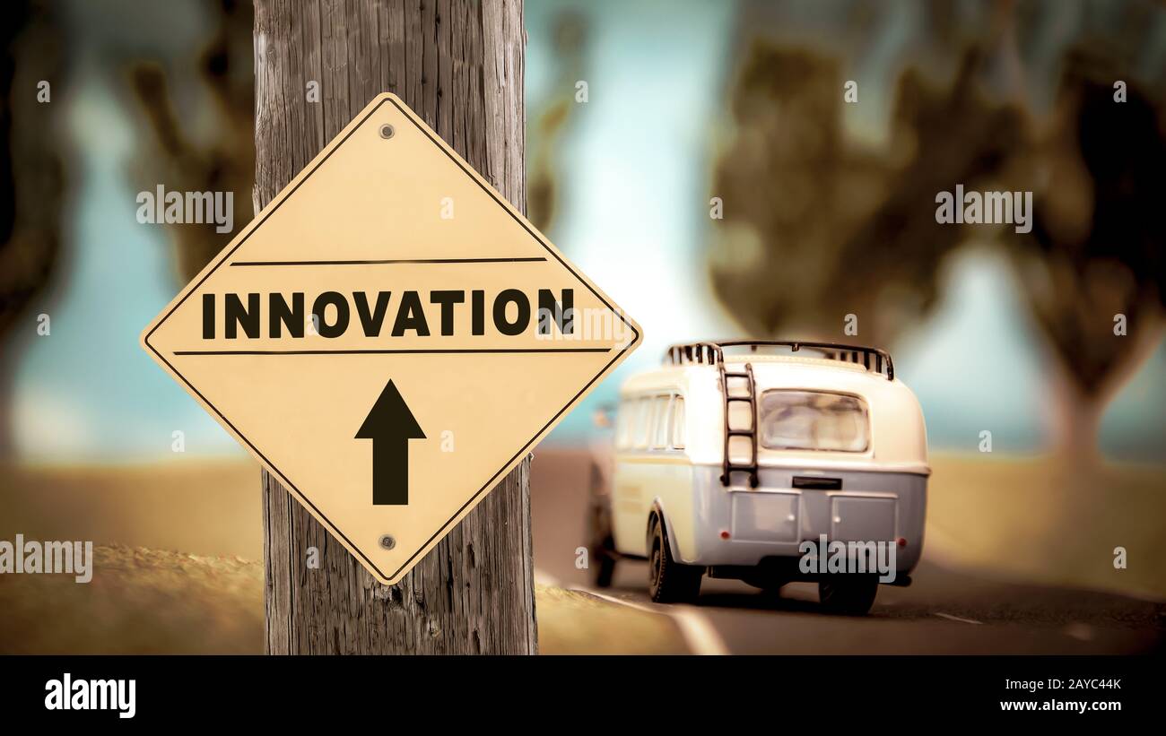 Street Sign to Innovation Stock Photo - Alamy
