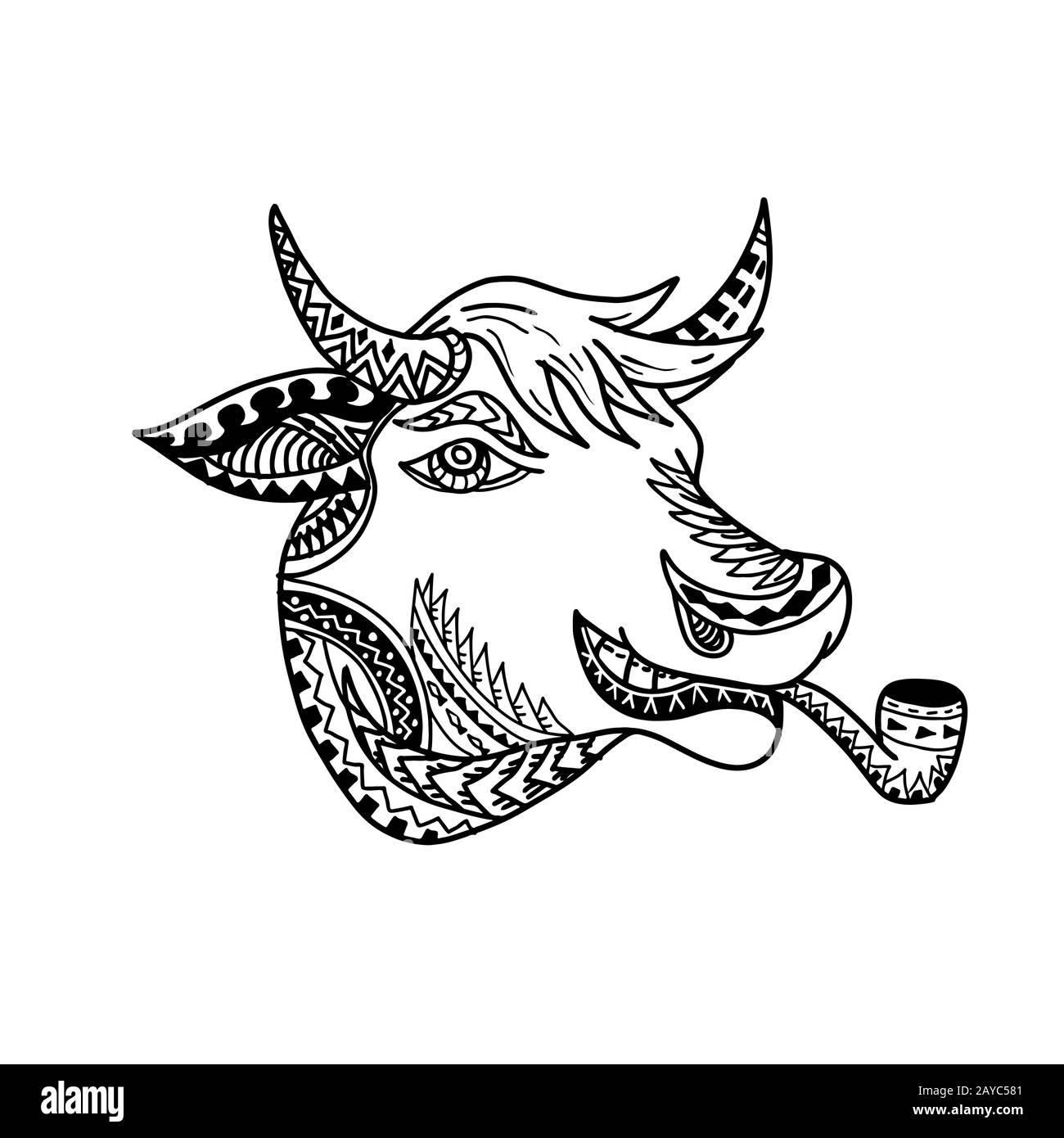 Line polynesian black tribal Cut Out Stock Images & Pictures - Alamy