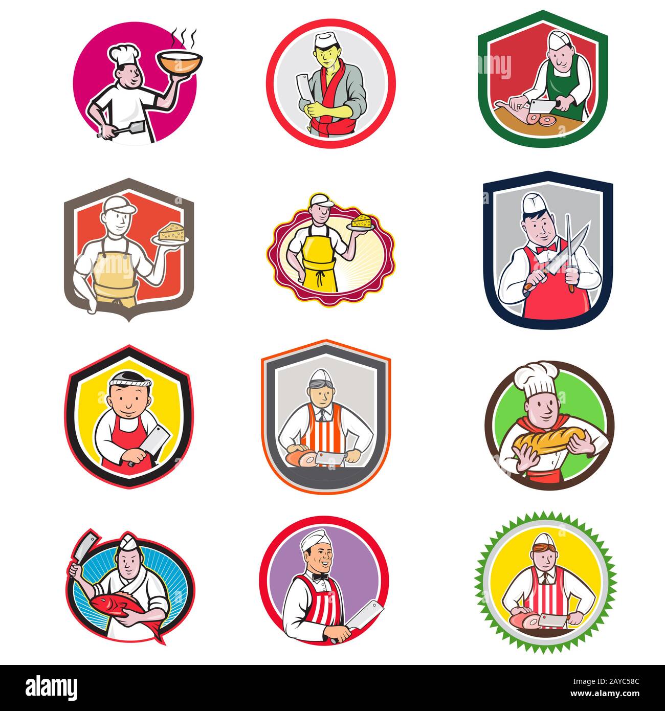 Blue collar worker cartoon Cut Out Stock Images & Pictures - Alamy