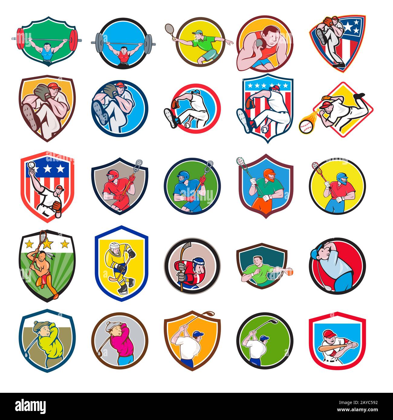 Sportsman caricature Cut Out Stock Images & Pictures - Alamy